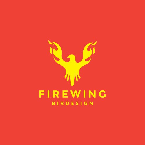 Golden bird logo for restaurant royalty boutique Vector Image