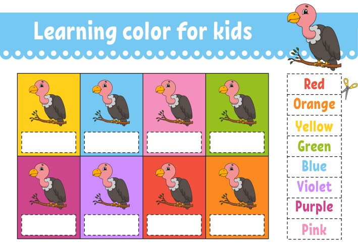 Cutting practice for kids education developing Vector Image