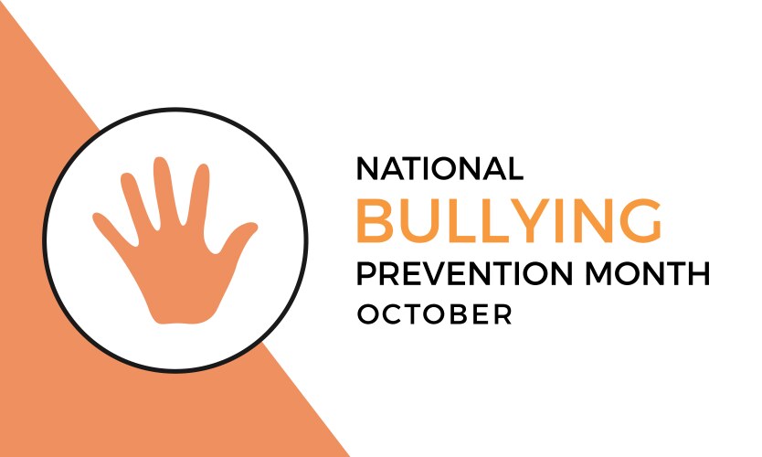 National bullying prevention month in october Vector Image