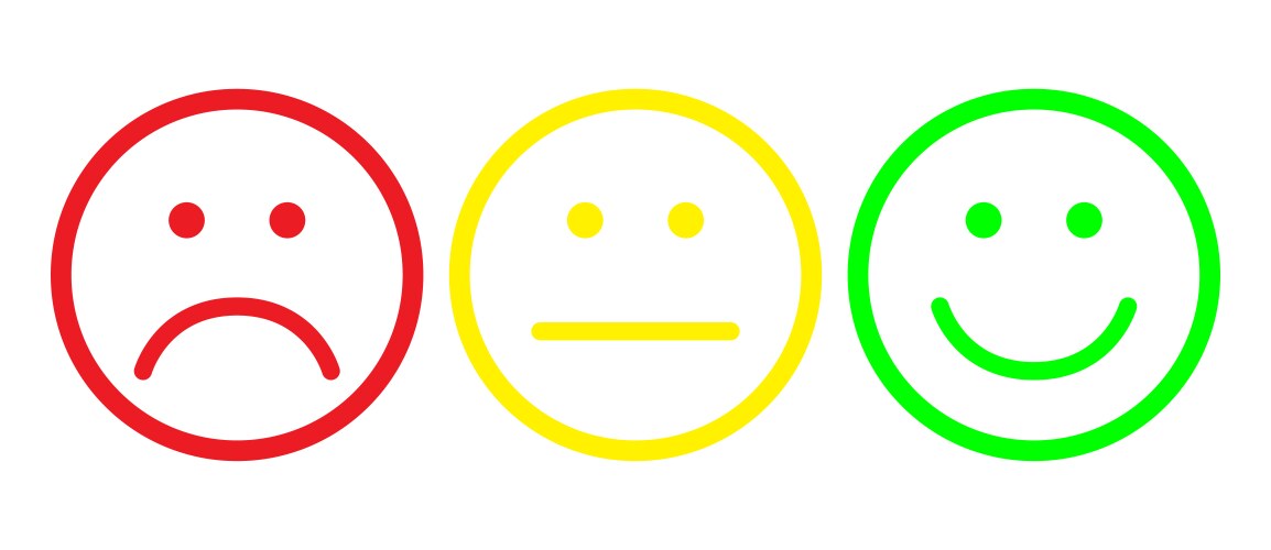 Smiley face red green yellow happy smile icon sign Vector Images ...