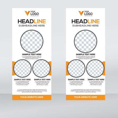 Corporate announcement banner template Royalty Free Vector