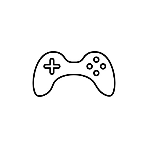 Gamepad icon set video game controller symbol Vector Image