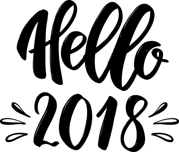 Hello hand lettering Royalty Free Vector Image