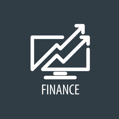 Chart finance logo Royalty Free Vector Image - VectorStock