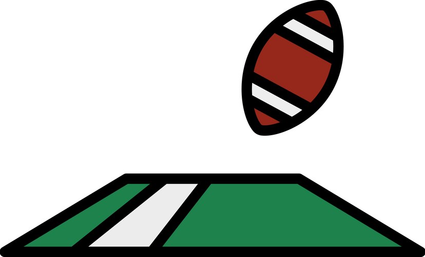 American football arc Royalty Free Vector Image