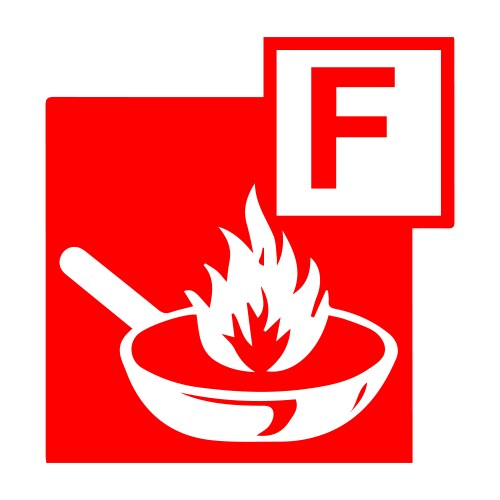 Class c fire for safety Royalty Free Vector Image