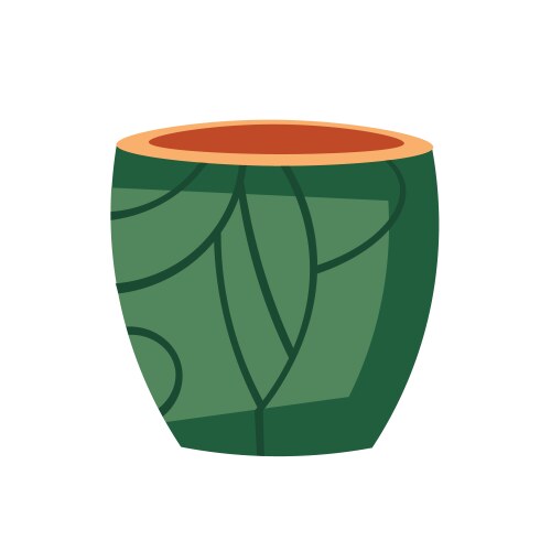 Simple empty plant pot flat design image Vector Image