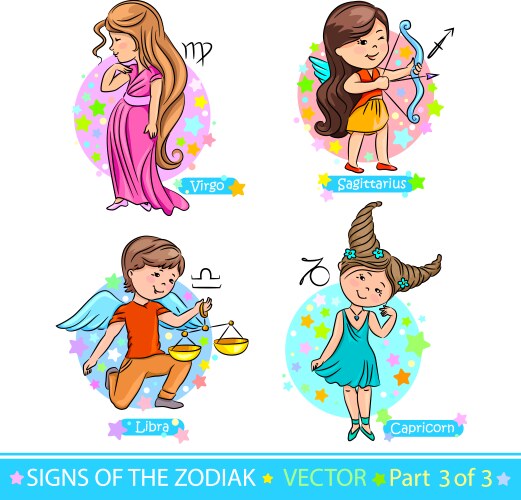 Cancer zodiac kid Royalty Free Vector Image - VectorStock