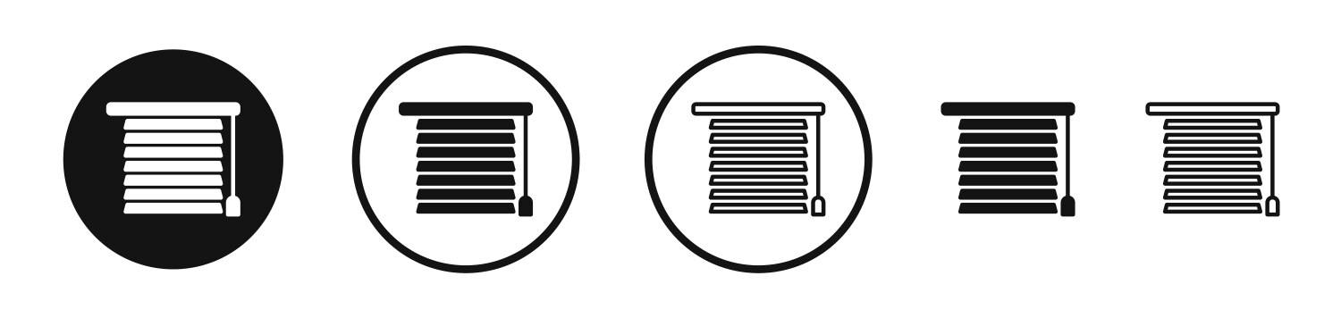 Blinds icon set house window roller symbol in Vector Image