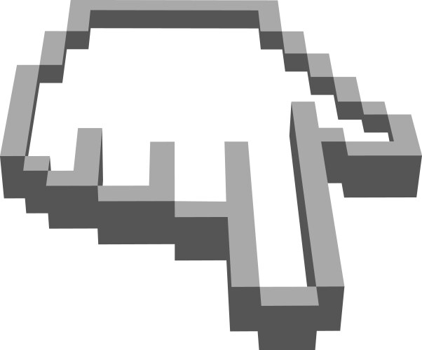 Pixelated computer cursors Royalty Free Vector Image