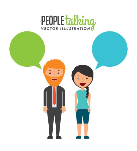 People talking cartoon Royalty Free Vector Image