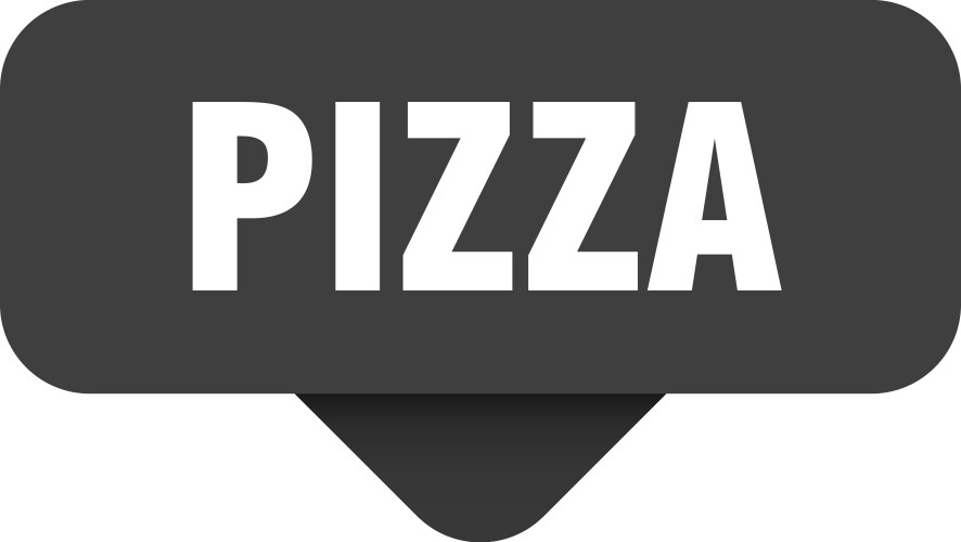 Pizza sticker sign on transparent background Vector Image