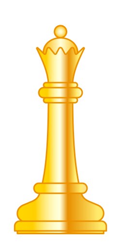 Chess queen contour Royalty Free Vector Image - VectorStock