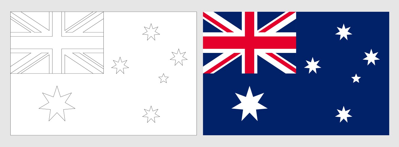 Australia Flag Black and White Vector Images (over 5,000)