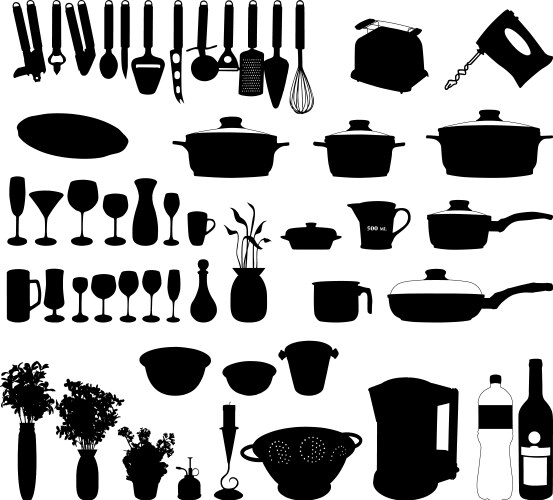 Cookware kitchen set Royalty Free Vector Image