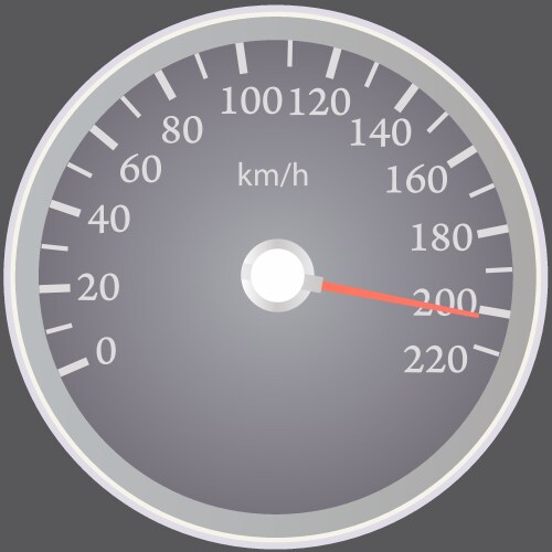 Realistic speedometer interface background Vector Image