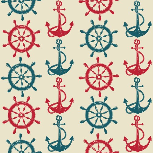 Nautical patchwork seamless pattern Royalty Free Vector Nautical patchwork seamless pattern Royalty Free Vector