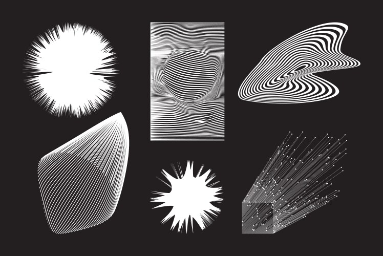 Abstract geometric shapes set transition effect Vector Image