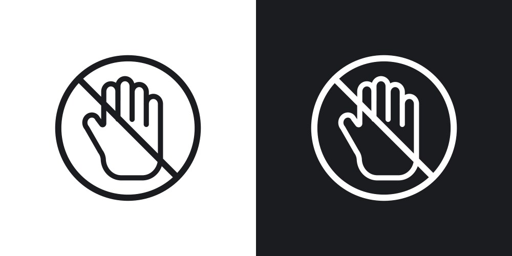 Do not enter sign icon set stop and traffic Vector Image