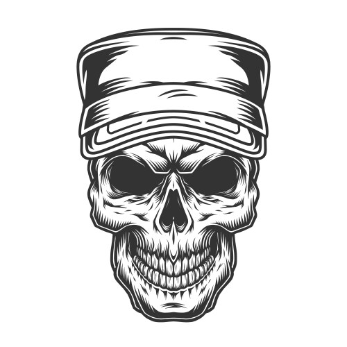 Skull in a red cap Royalty Free Vector Image - VectorStock