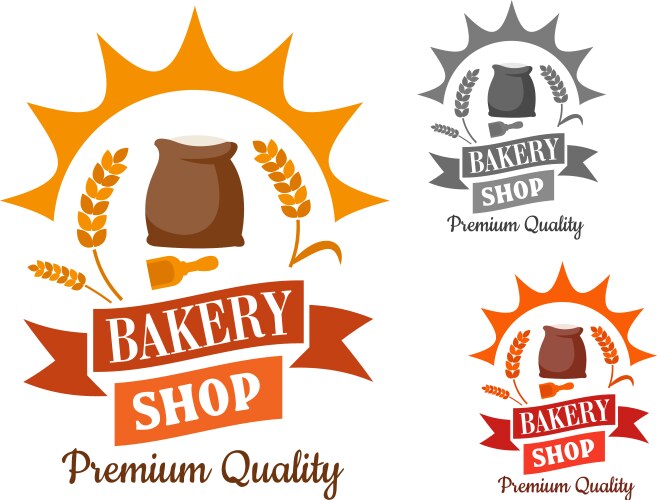 Wheat white bread flour retro sign Royalty Free Vector Image