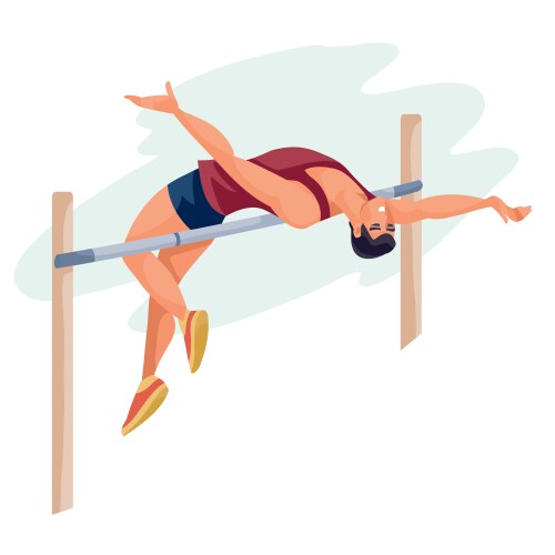 High Jump Track and Field Vector Images (over 330)