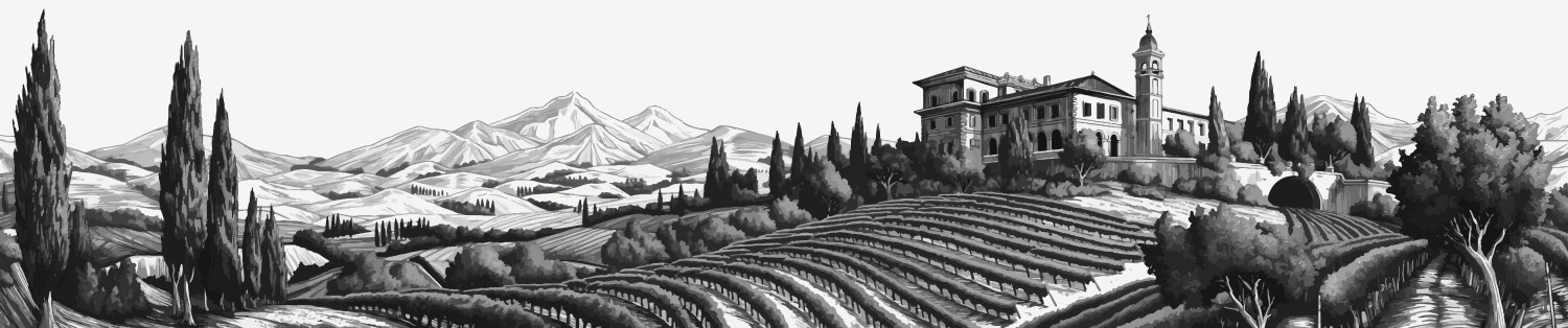 Antique landscape engraving Royalty Free Vector Image