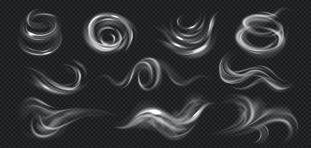 Magic wind swirls set Royalty Free Vector Image