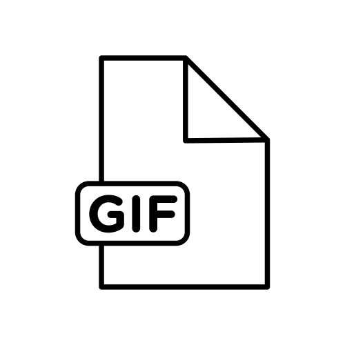 Gif icon set animated format symbol Royalty Free Vector