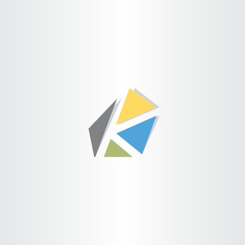 Letter k triangle icon Royalty Free Vector Image