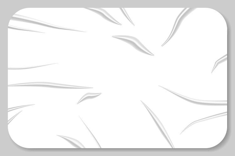 Template glued paper with wrinkles effect Vector Image