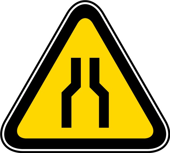 Triangular warning hazard symbol Royalty Free Vector Image