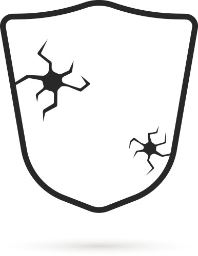 Classic shield outline Royalty Free Vector Image