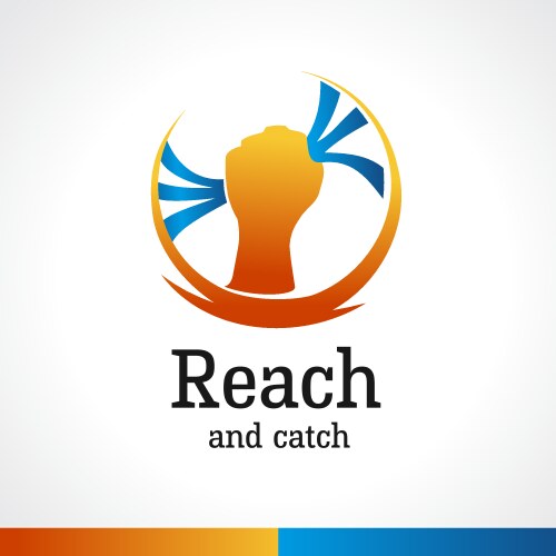 Reaching stars logo design template dream star Vector Image