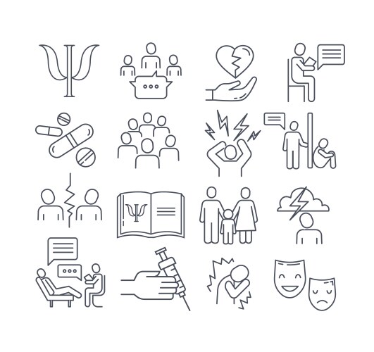 Healthcare psychology meeting communication Vector Image