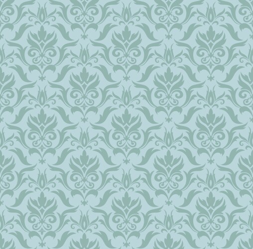 Grey blue seamless floral pattern wallpaper Vector Image