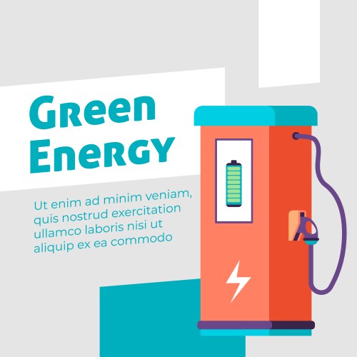 Posters for green energy or ecology saving Vector Image