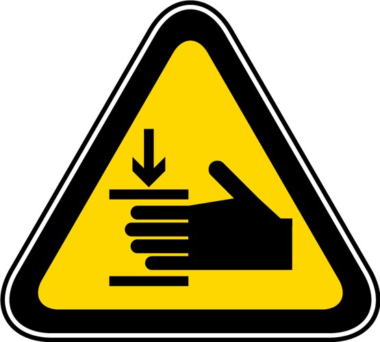 3d hazard warning attention sign Royalty Free Vector Image