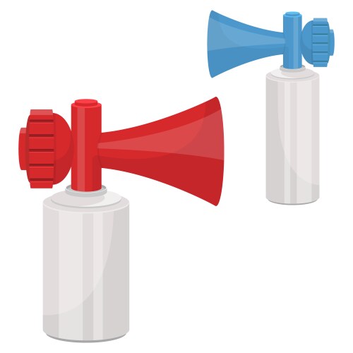 Realistic portable air horn isolated Royalty Free Vector