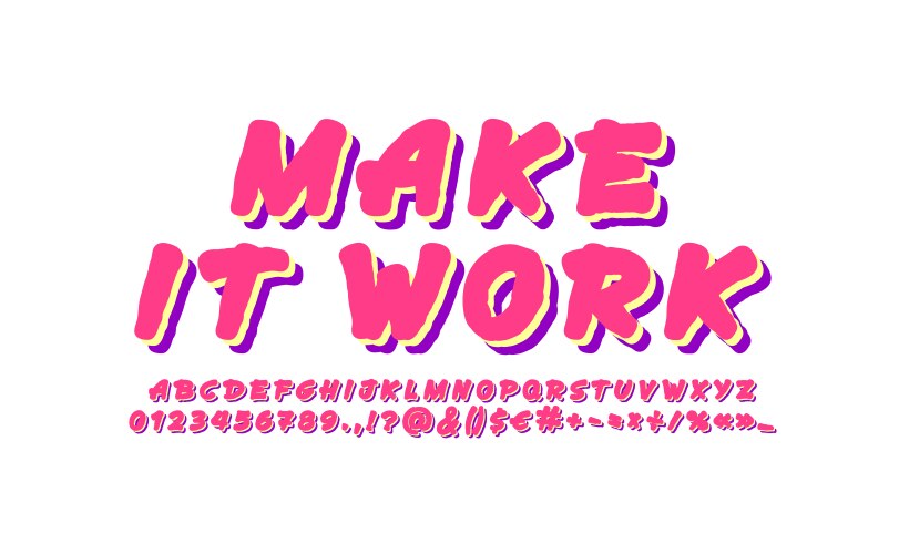 Calligraphic brush pen font hand drawn Royalty Free Vector