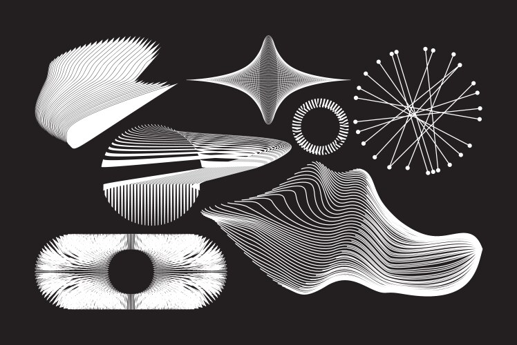 Abstract Geometric Shapes Set Transition Effect Vector Image
