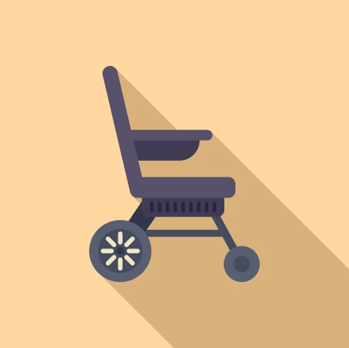 Modern electric wheelchair providing mobility Vector Image