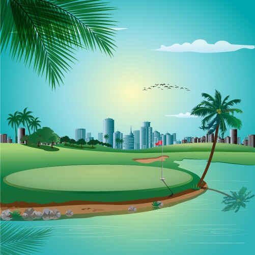 Palm Tree Golf Vector Images (91)