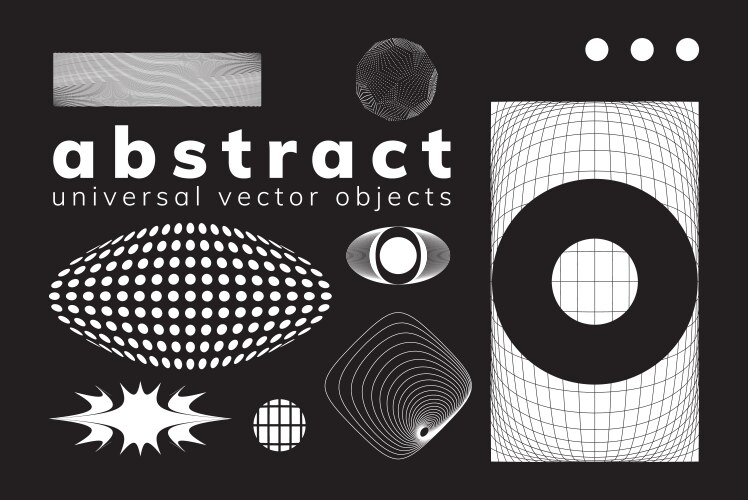 Abstract Geometric Shapes Set Transition Effect Vector Image