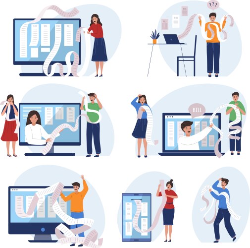 Billing service poster template layout payment Vector Image