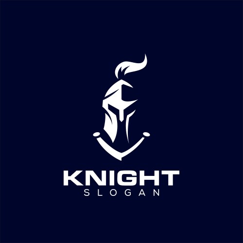 Knight logo design template Royalty Free Vector Image