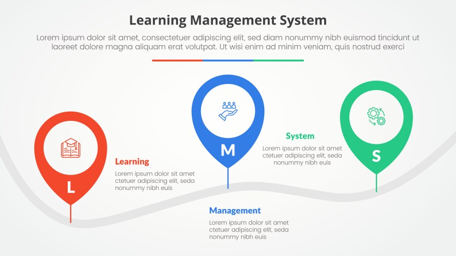 Lms learning management system infographic Vector Image