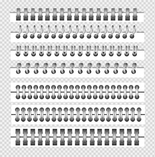 Realistic binders transparent set Royalty Free Vector Image