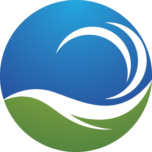 Water wave logo Royalty Free Vector Image - VectorStock