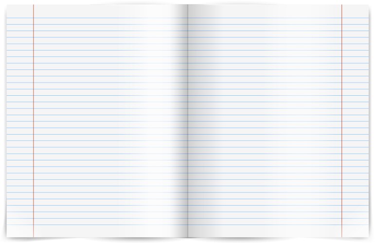 Blank white worksheet exercise book and back Vector Image